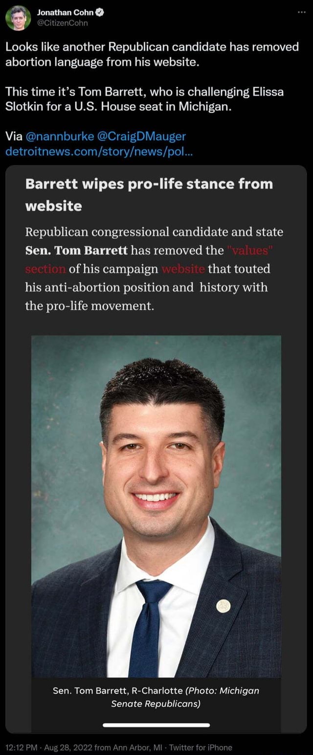 Jonathan Cohn Looks like another Republican candidate has removed ...