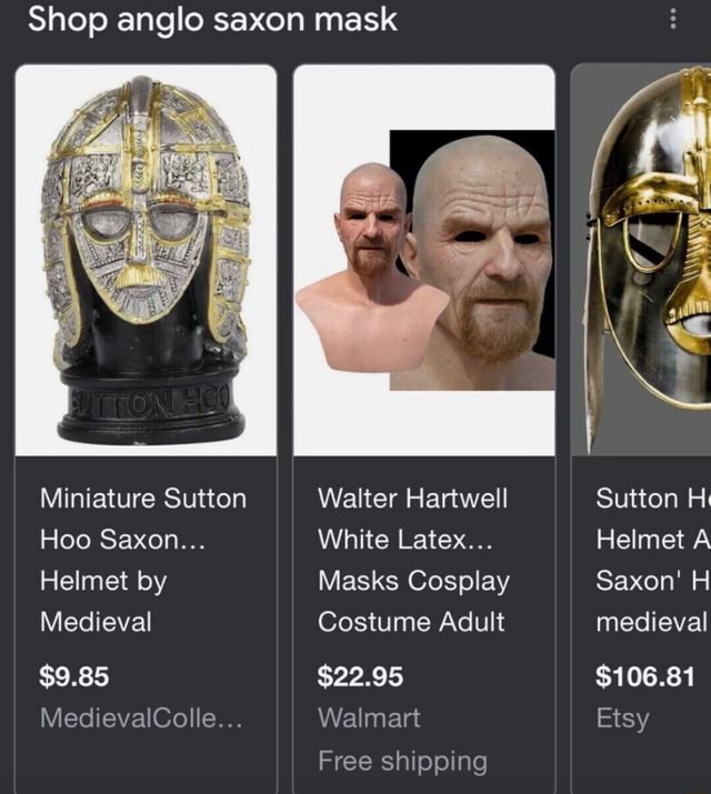 Shop anglo saxon mask Miniature Sutton Hoo Saxon... Helmet by Medieval ...