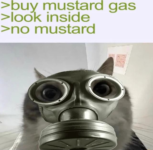 >buy mustard gas >look inside >no mustard - iFunny