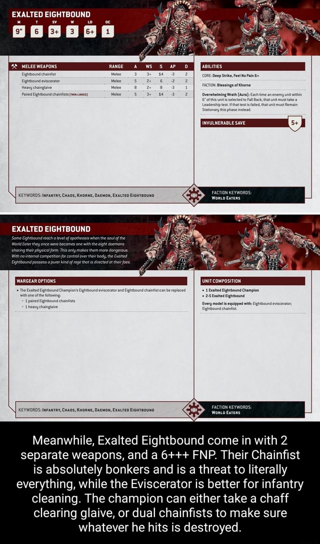 EXALTED EIGHTBOUND Eightbound eviscerator Heavy chainglaive MELEE ...