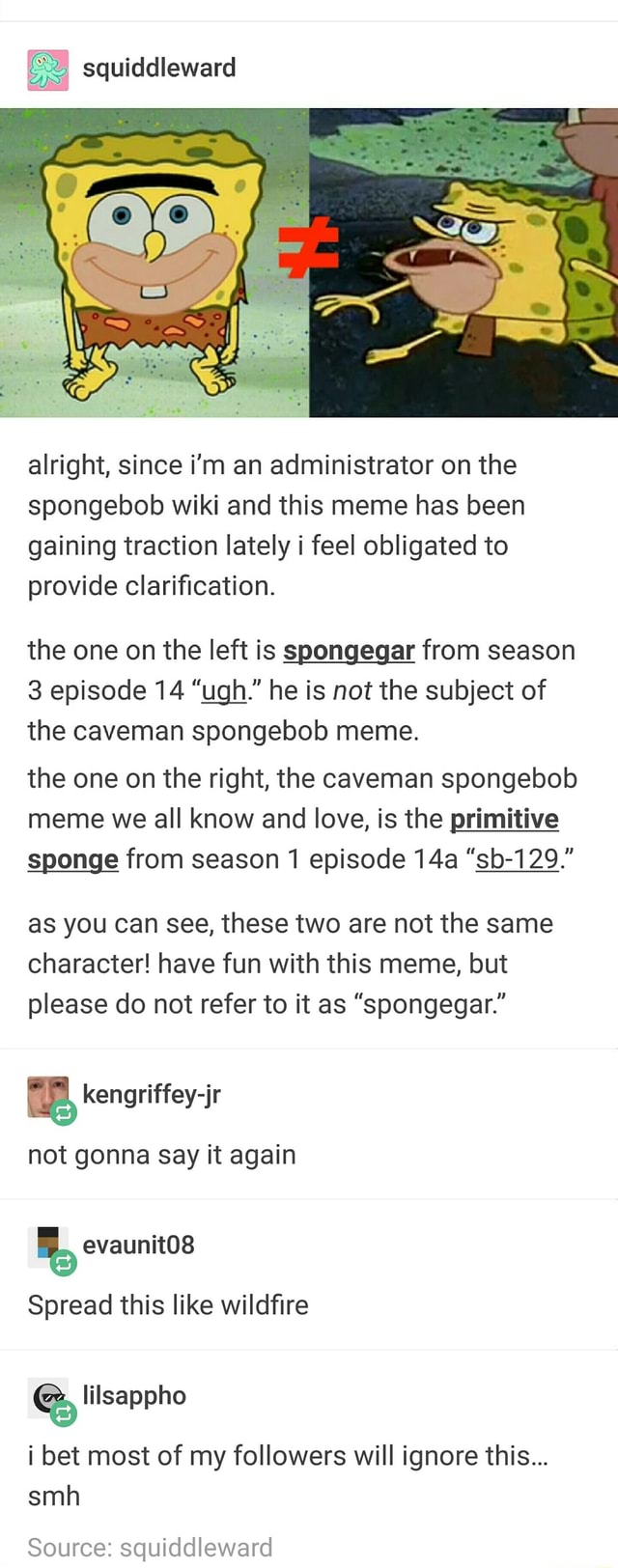 Spongebob wiki and this meme has been gaining traction lately i feel ...