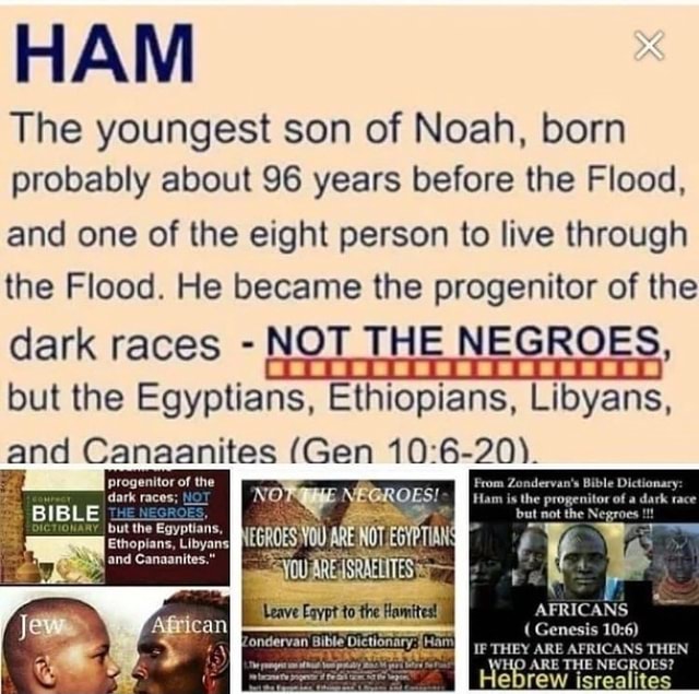 HAM The youngest son of Noah, born probably about 96 years before the ...