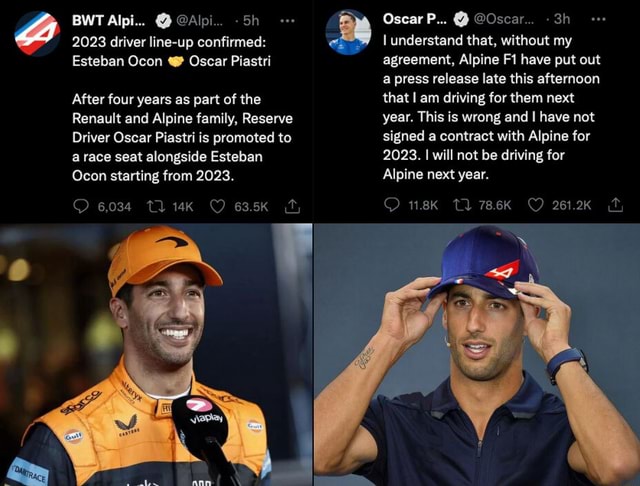 BWT Alpi 2023 driver line-up confirmed: Esteban Ocon @ Oscar Piastri ...