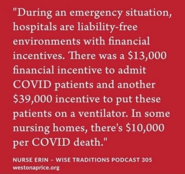 "During an emergency situation, hospitals are liability-free ...