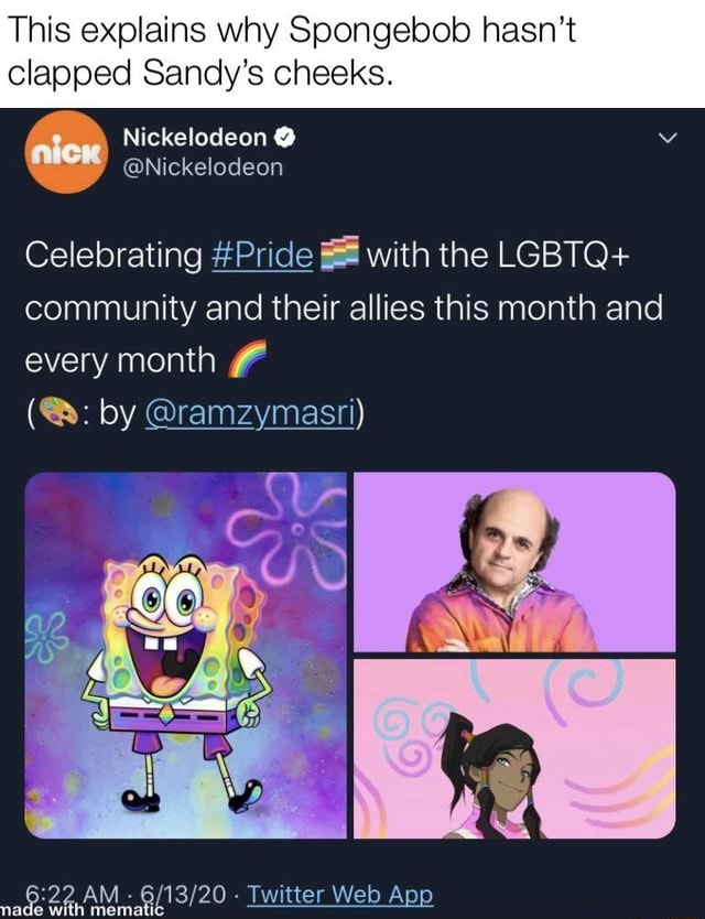 This explains why Spongebob hasn't clapped Sandy's cheeks. Nickelodeon ...