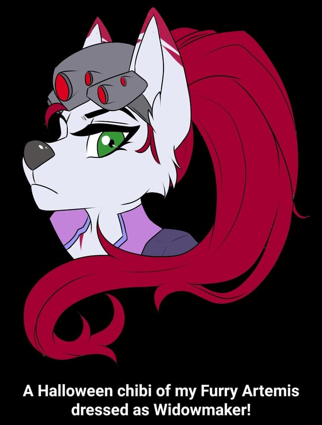 A Halloween chibi of my Furry Artemis dressed as Widowmaker! - A ...