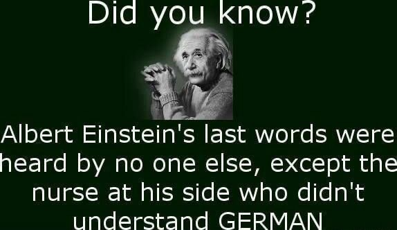 Did You Know Albert Einstein S Last Words Were Heard By No One Else