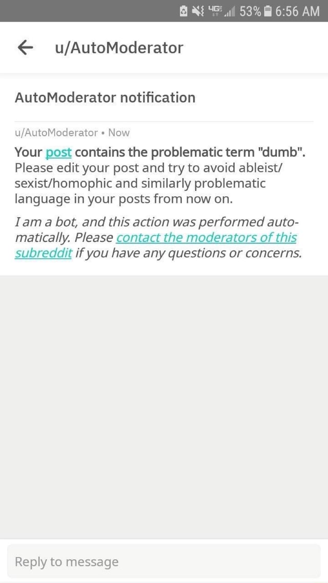 É- u/AutoModerator AutoModerator notiﬁcation u/AutoMoclerator . Now Your po_st contains the ...