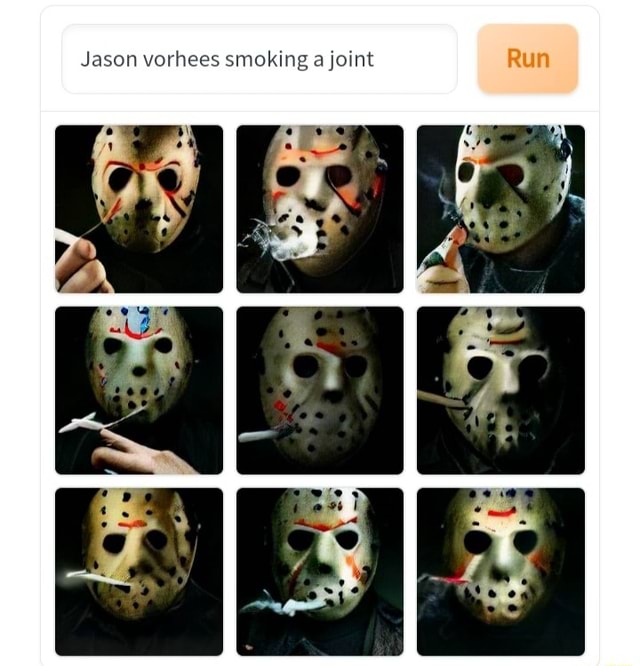 Jason vorhees smoking a joint - iFunny