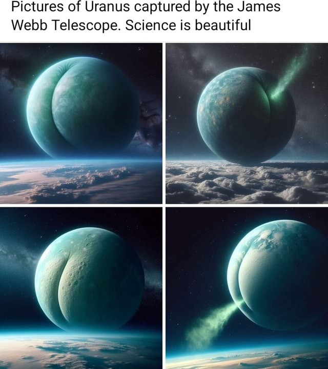 Pictures of Uranus captured by the James Webb Telescope. Science is ...