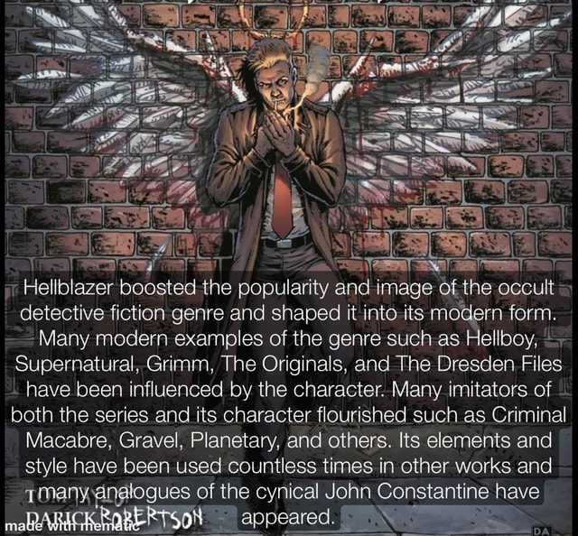 Hellolazer boosted the popularity and image of the occult detective ...