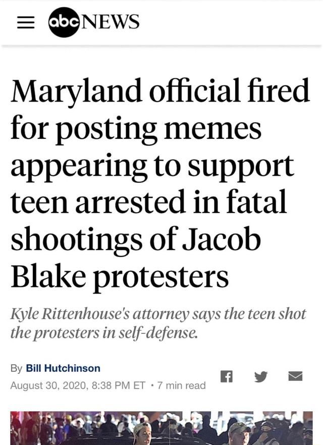 Bc INT AS Maryland official fired for posting memes appearing to ...