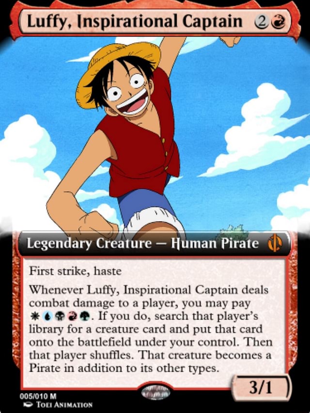 Luffy, inspirational Captain Ze Legendary Creature Pirate First strike ...