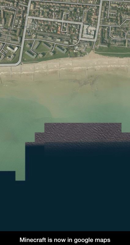 Minecraft is now in google maps - Minecraft is now in google maps - )