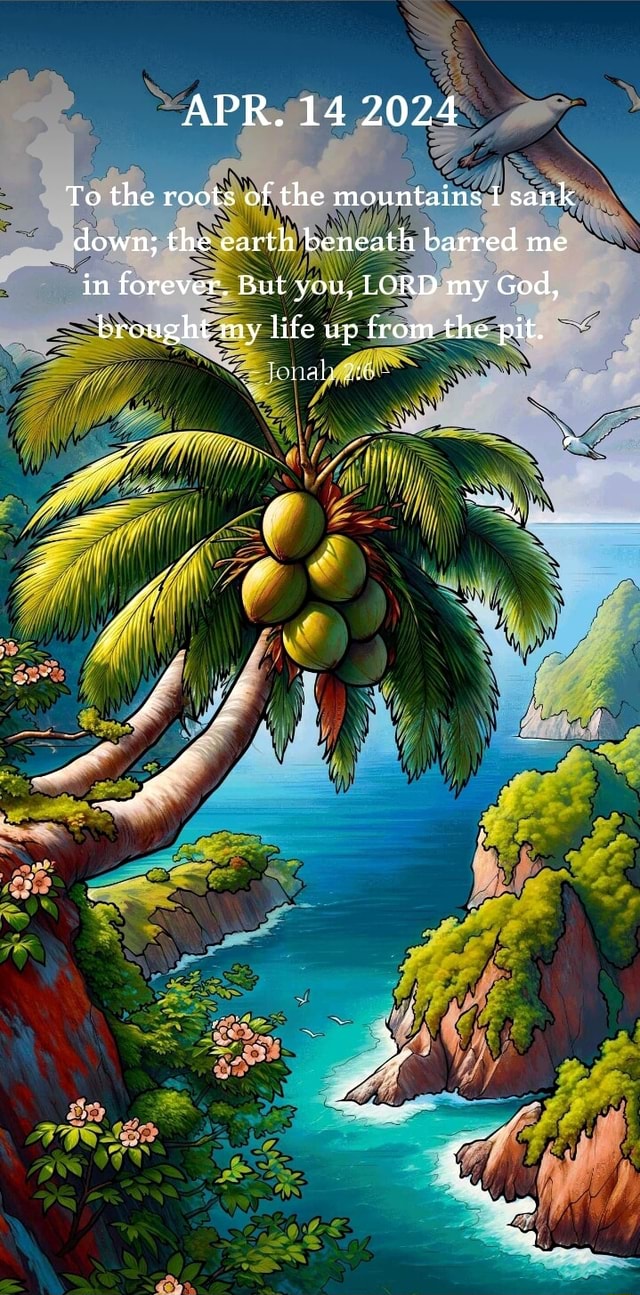 APR. 14 2024 To the roots of the mountains I sank down; the earth ...