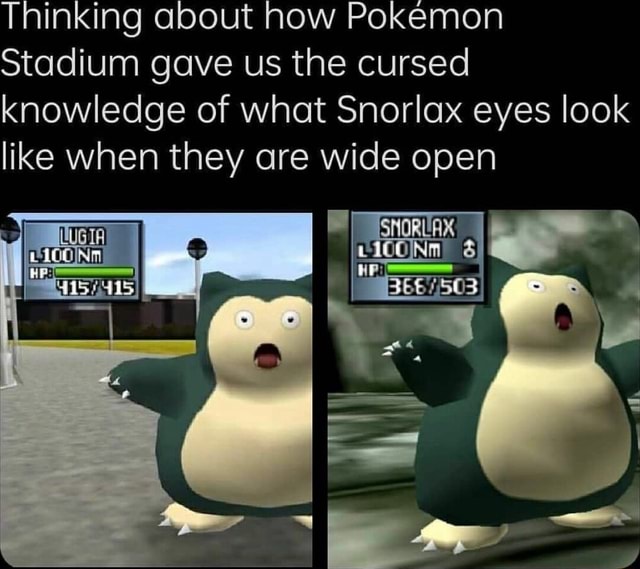 Thinking about how Pokemon Stadium gave us the cursed knowledge of what ...