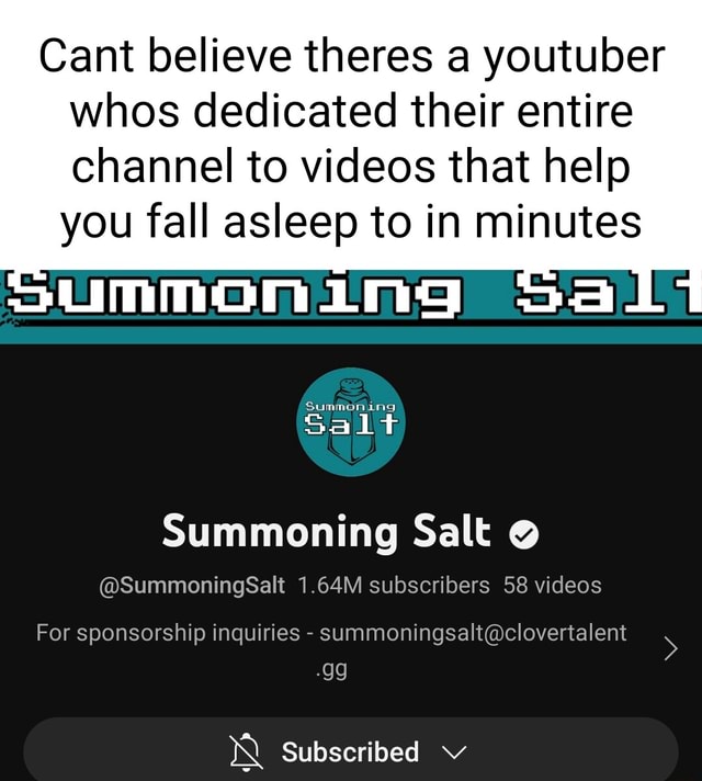 Cant believe theres a youtuber whos dedicated their entire channel to ...