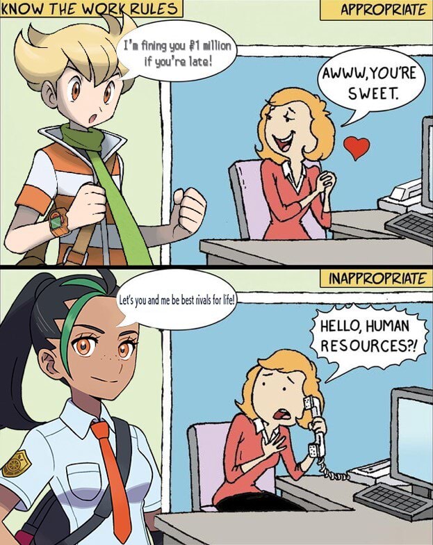 KNOW THE WORK RULES APPROPRIATE \Y I'n fining you nillion f you're late ...