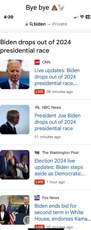 Bye bye AY biden Biden drops out of 2024 presidential race cnn Live ...