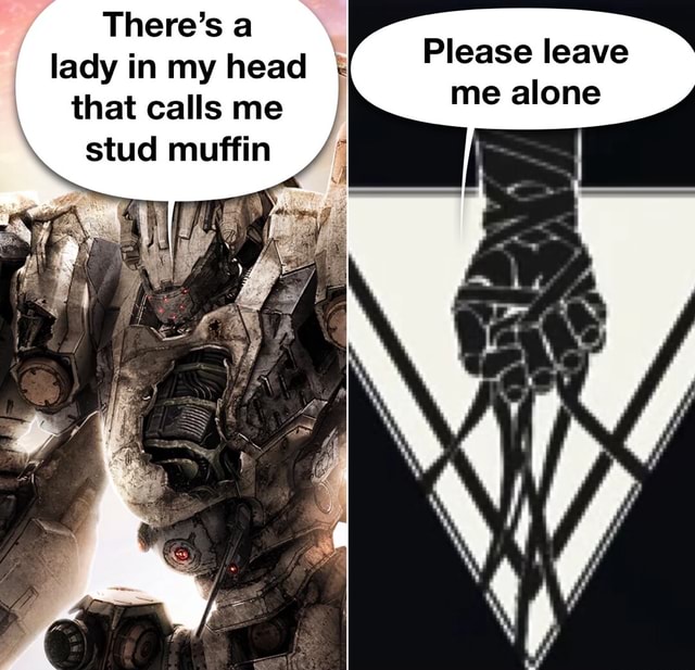 There's a lady in my head that calls me stud muffin Please leave me ...