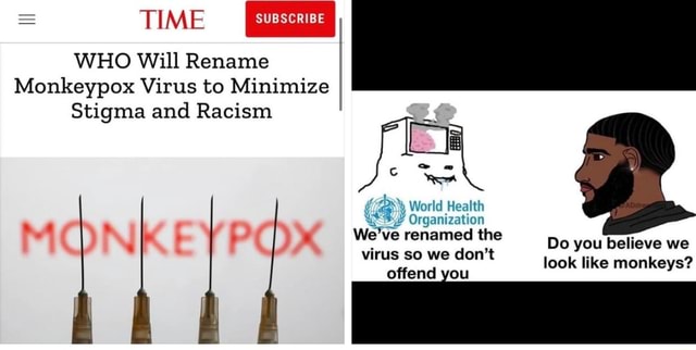 TIME WHO Will Rename Monkeypox Virus to Minimize Stigma and Racism \y ...