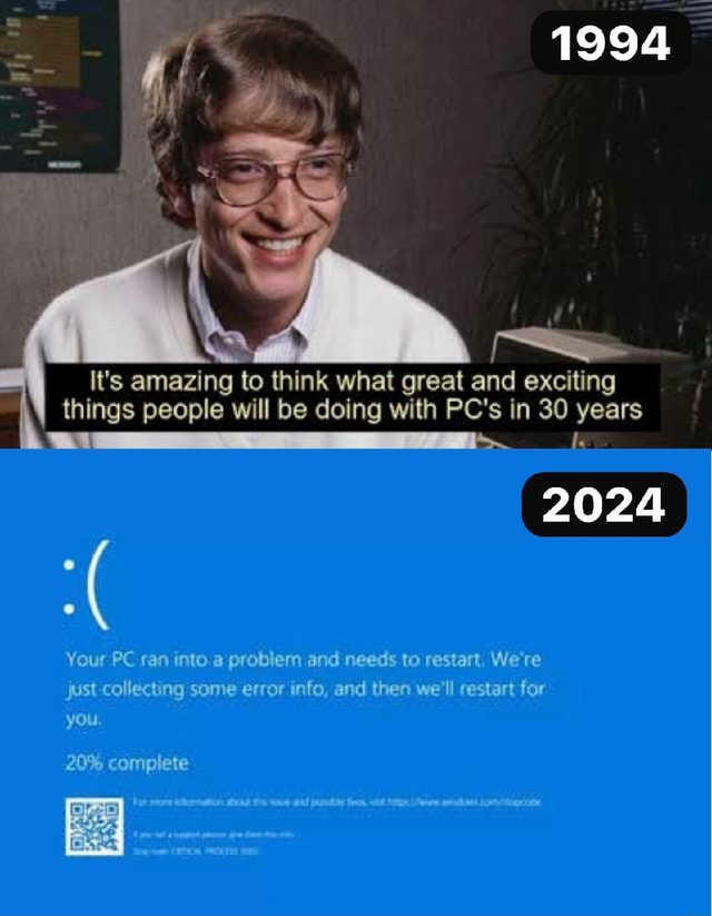 Your PC ran into a problem and needs to restart, We're just collec ting ...