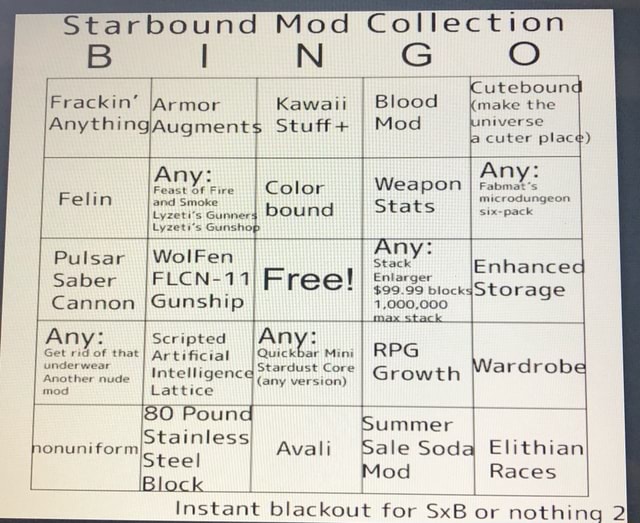 Starbound Mod Collection Frackin' IN Armor Kawaii AnythingAugment ...