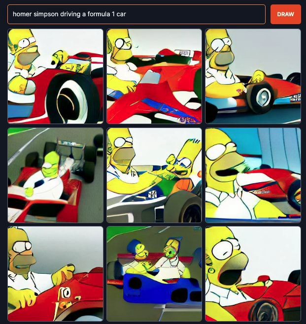 Homer simpson driving a formula 1 car DRAW - iFunny