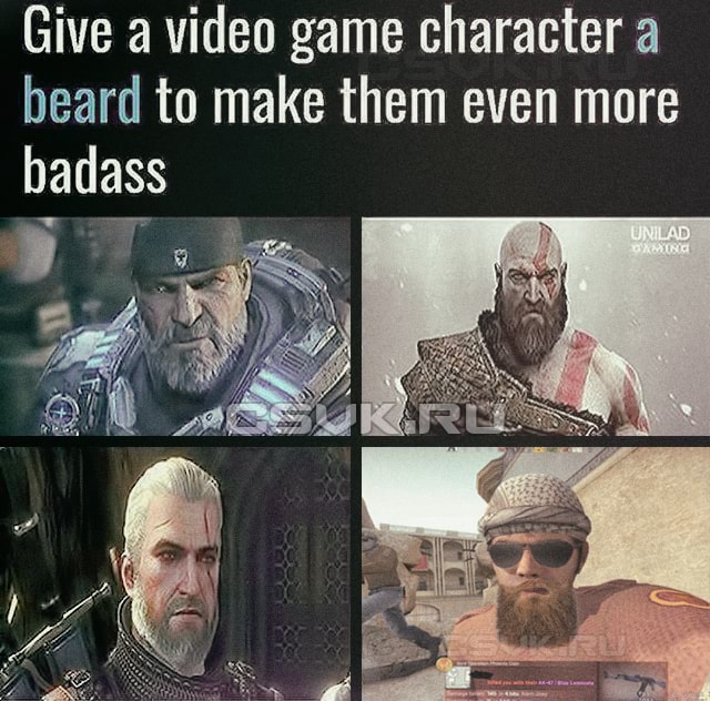 Cyka-Strike: Global Blyat - Give a video game character a beard to make ...