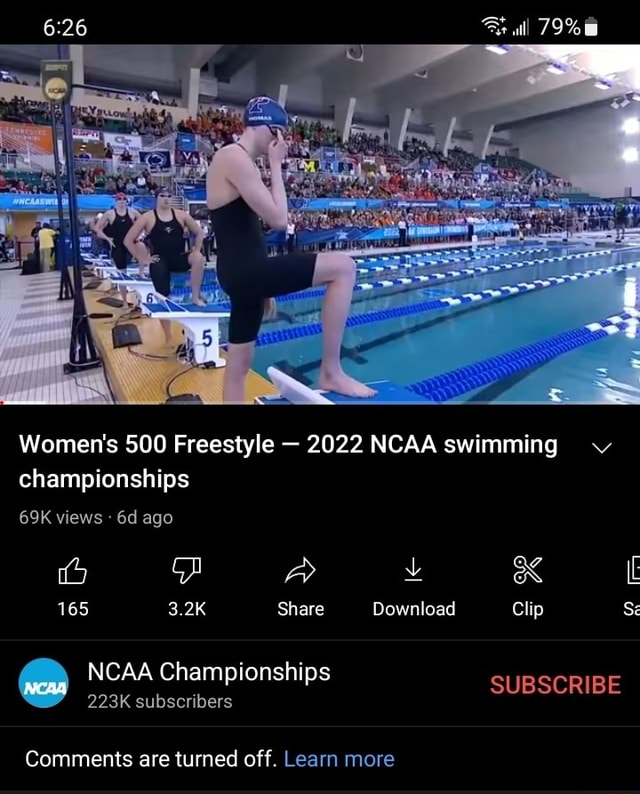 79% Women's 500 Freestyle - 2022 NCAA swimming championships views ago 165 3.2K Share Download ...