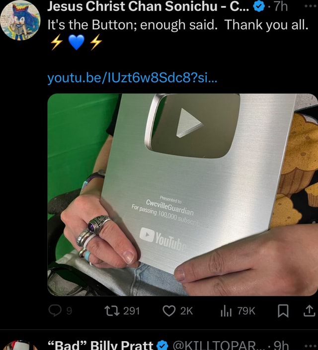 Jesus Christ Chan Sonichu - C... It's the Button; enough said. Thank ...