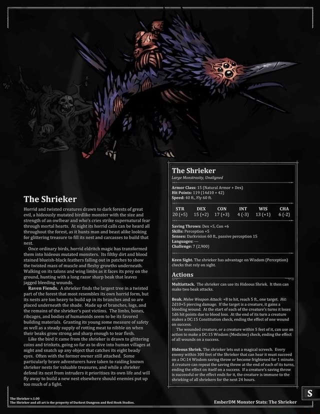 The Shrieker Horrid and twisted creatures drawn to dark forests of ...