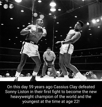 On this day 59 years ago Cassius Clay defeated Sonny Liston in their ...