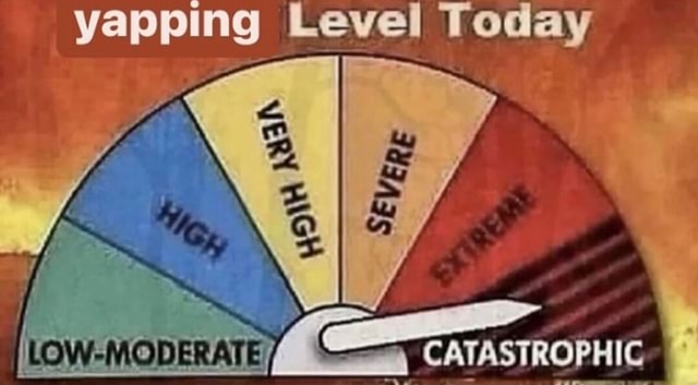Level Today yapping m@ CATASTROPHIC - iFunny