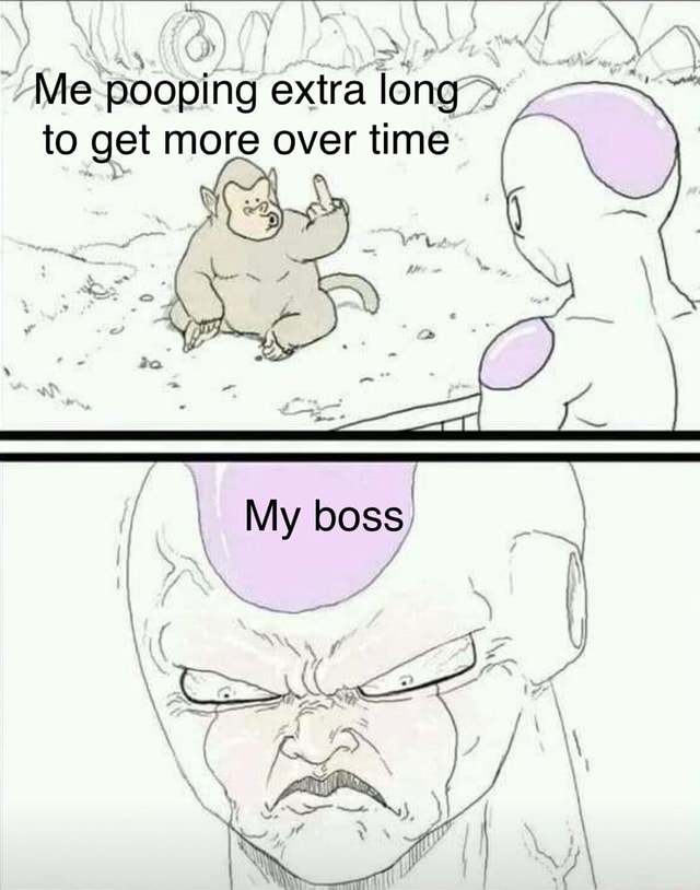 Me pooping extra long to get more over time My boss - iFunny