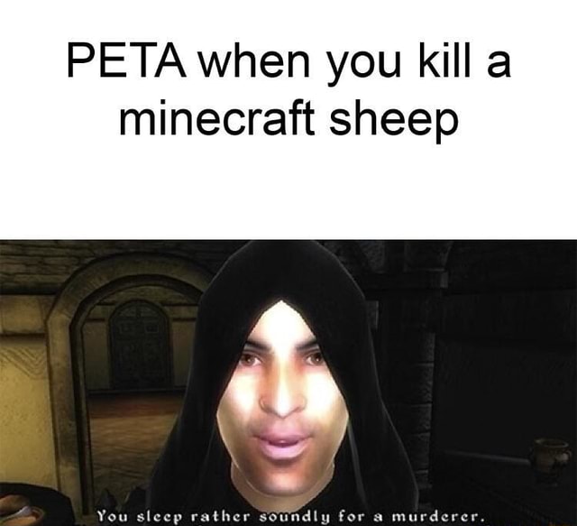 PETA when you kill a minecraft sheep - iFunny