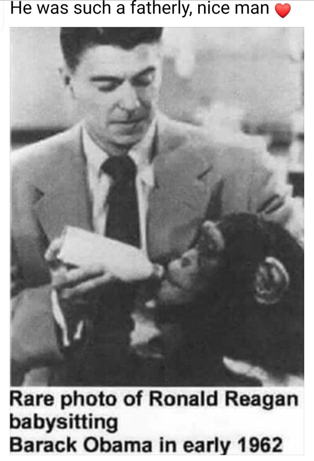 He was such a fatherly, nice man @ Rare photo of Ronald Reagan ...