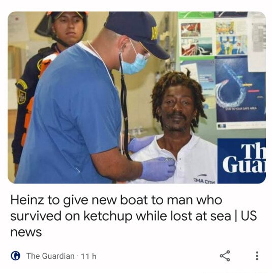 I s o l a t i o n - Heinz to give new boat to man who survived on ...