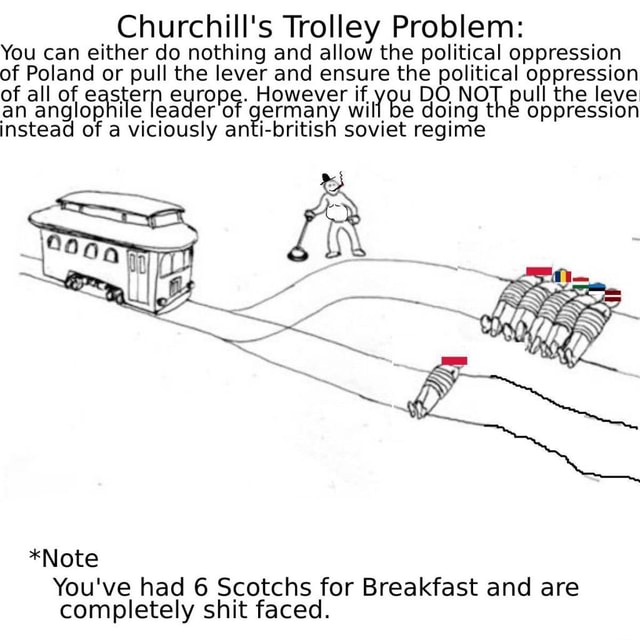 Churchill's Trolley Problem: You can either do nothing and allow the ...