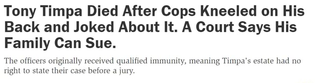 Justice! - Tony Timpa Died After Cops Kneeled on His Back and Joked ...