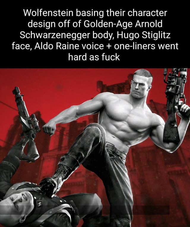 Wolfenstein basing their character design off of Golden-Age Arnold ...