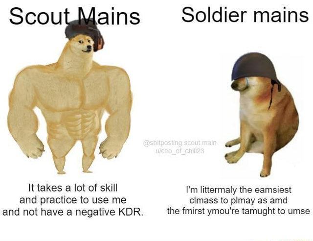 Ins Soldier mains It takes a lot of skill I'm littermaly the eamsiest ...