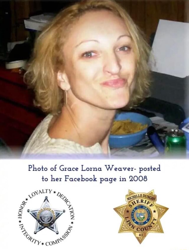 Photo of Grace Lorna Weaver- posted to her Facebook page in 2008 ONALTY ...