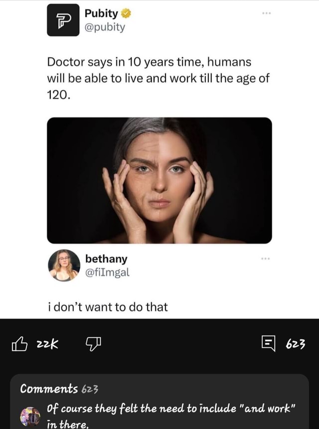 Pubity @pubity 120. Doctor says in 10 years time, humans will be able ...