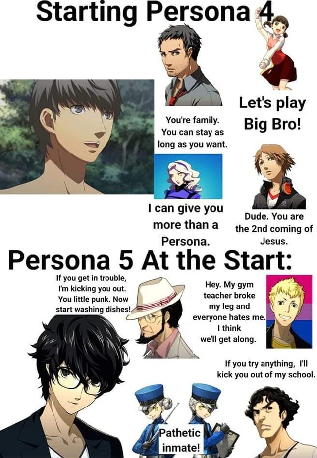 Starting Persona 4, Let's play You're family. Big Bro! You can stay as ...