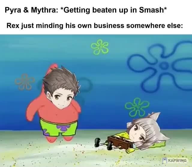 Pyra & Mythra: *Getting beaten up in Smash* Rex just minding his own ...