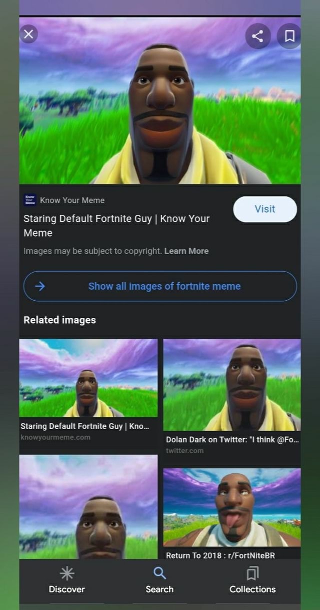 Know Your Meme Staring Default Fortnite Guy I Know Your Meme Images may ...