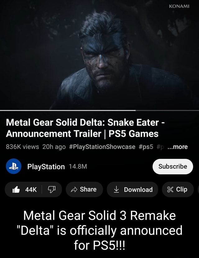 Metal Gear Solid Delta: Snake Eater - Announcement Trailer I PSS Games ...