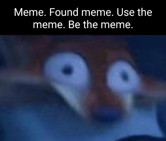 Meme. Found meme. Use the meme. Be the meme. - iFunny