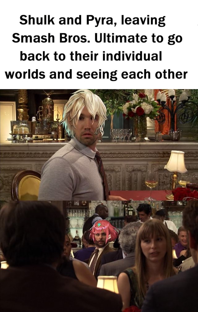 Shulk and Pyra, leaving Smash Bros. Ultimate to go back to their ...